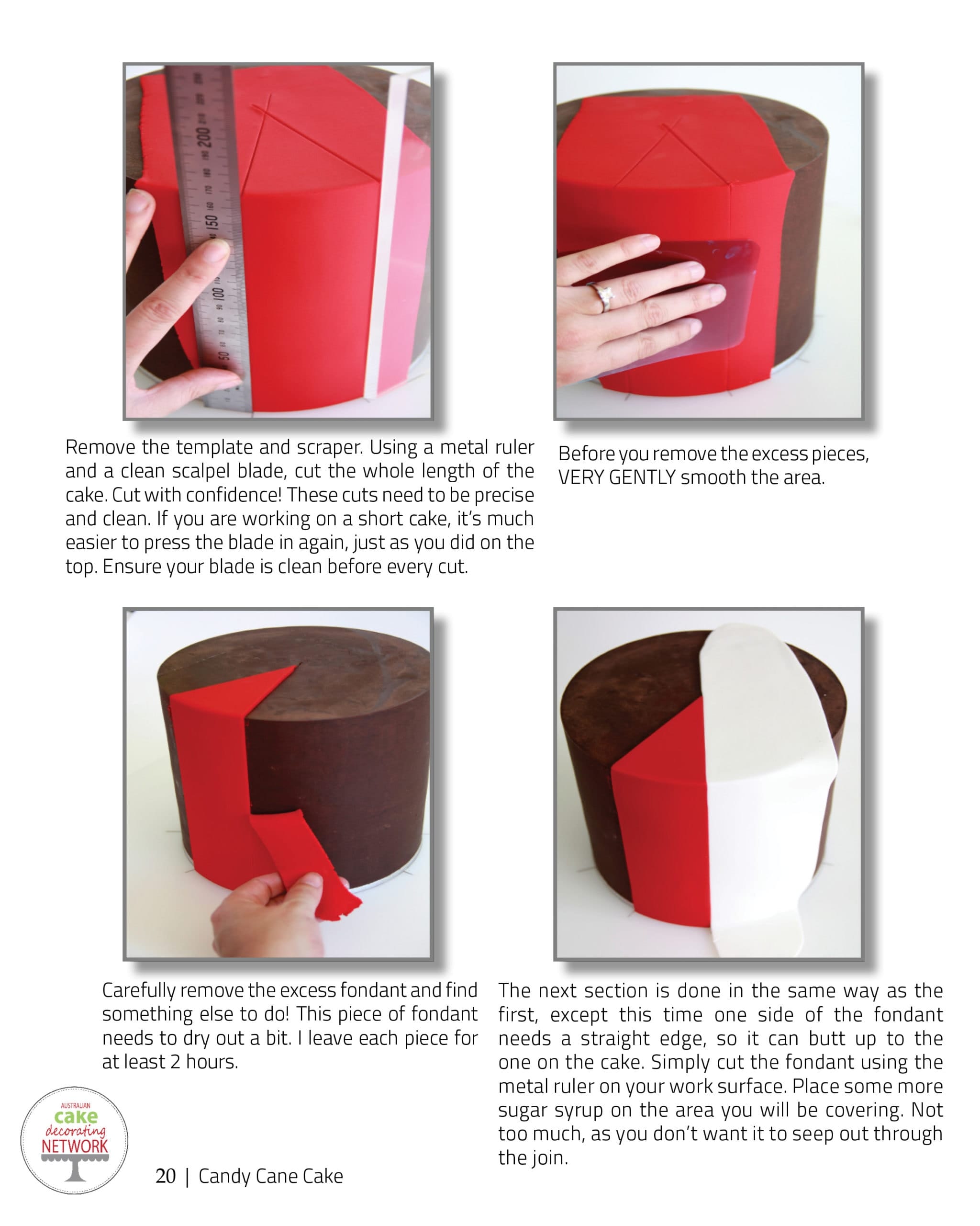 Candy Cane Cake Tutorial by Karen Stack - Australian Cake Decorating ...